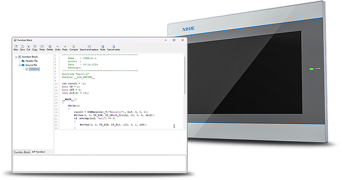 Создание функциональных блоков на языке Си в TouchWin