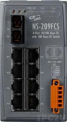 ICP DAS NS-209FCS - Неуправляемые коммутаторы на DIN-рейку | IPC2U